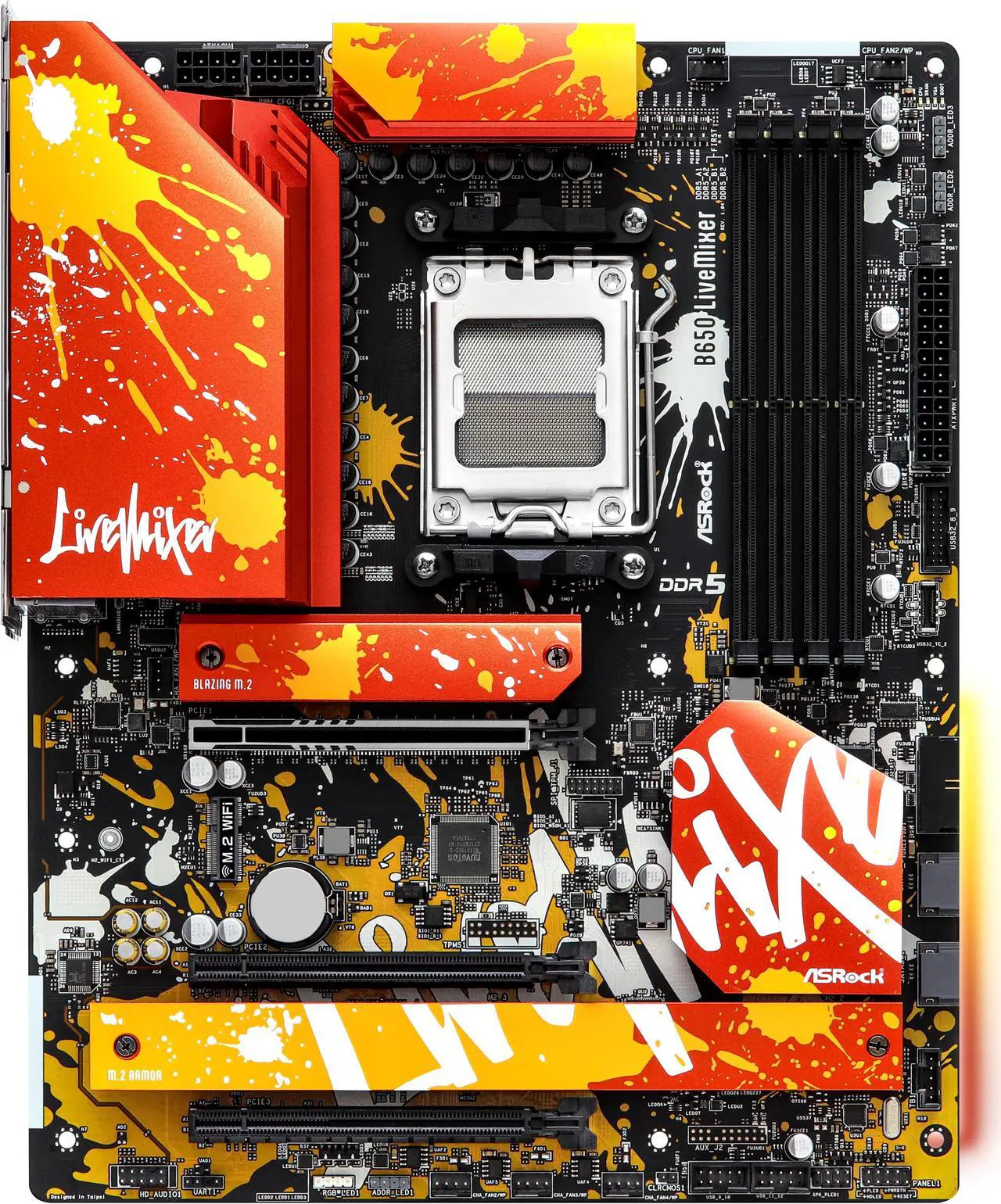 ASRock B650 LiveMixer AM5 ATX Motherboard , 4 slots DDR5, 3 PCIE 4.0 ...