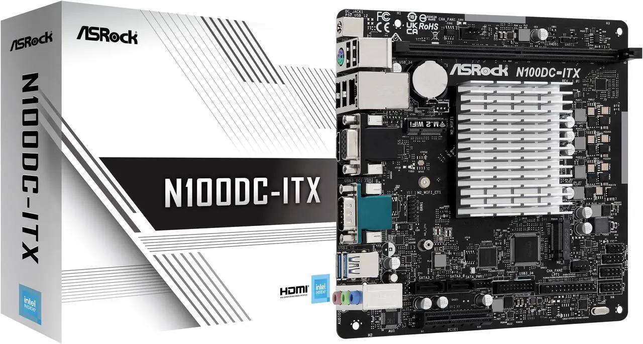 ASRock N100DC-ITX - Intel Quad-Core Processor N100 (Up to 3.4 GHz) DDR4 ...
