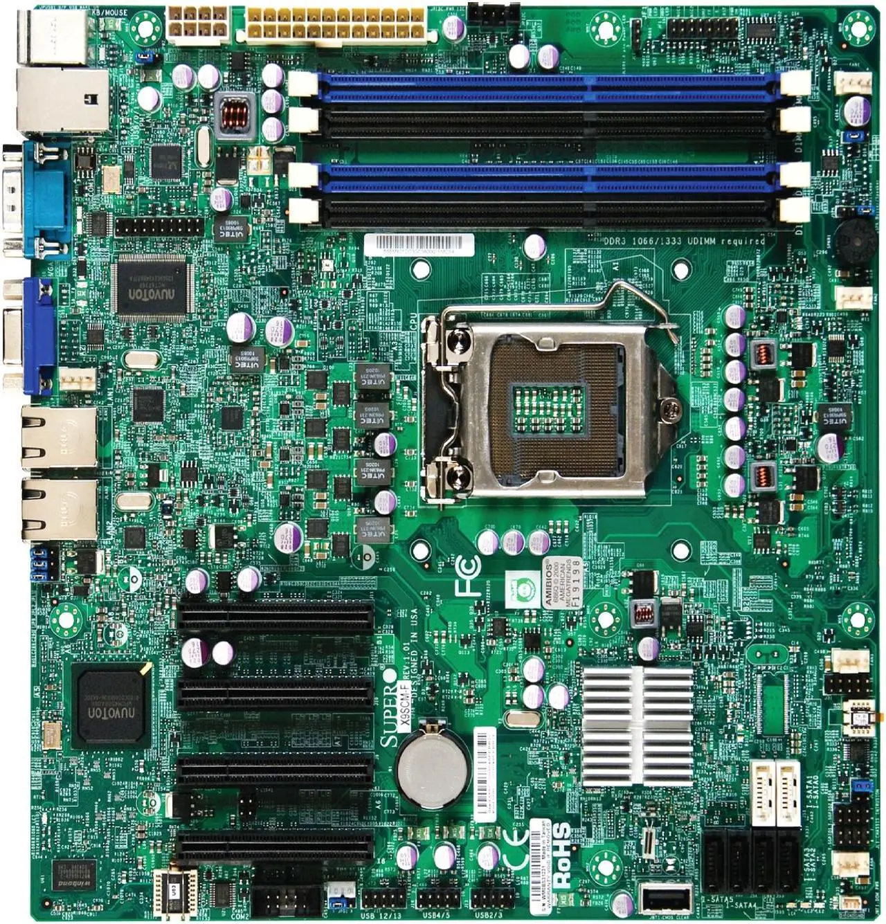 Supermicro X9SCM-F Server Motherboard - Intel C204 Chipset - Socket H2 ...