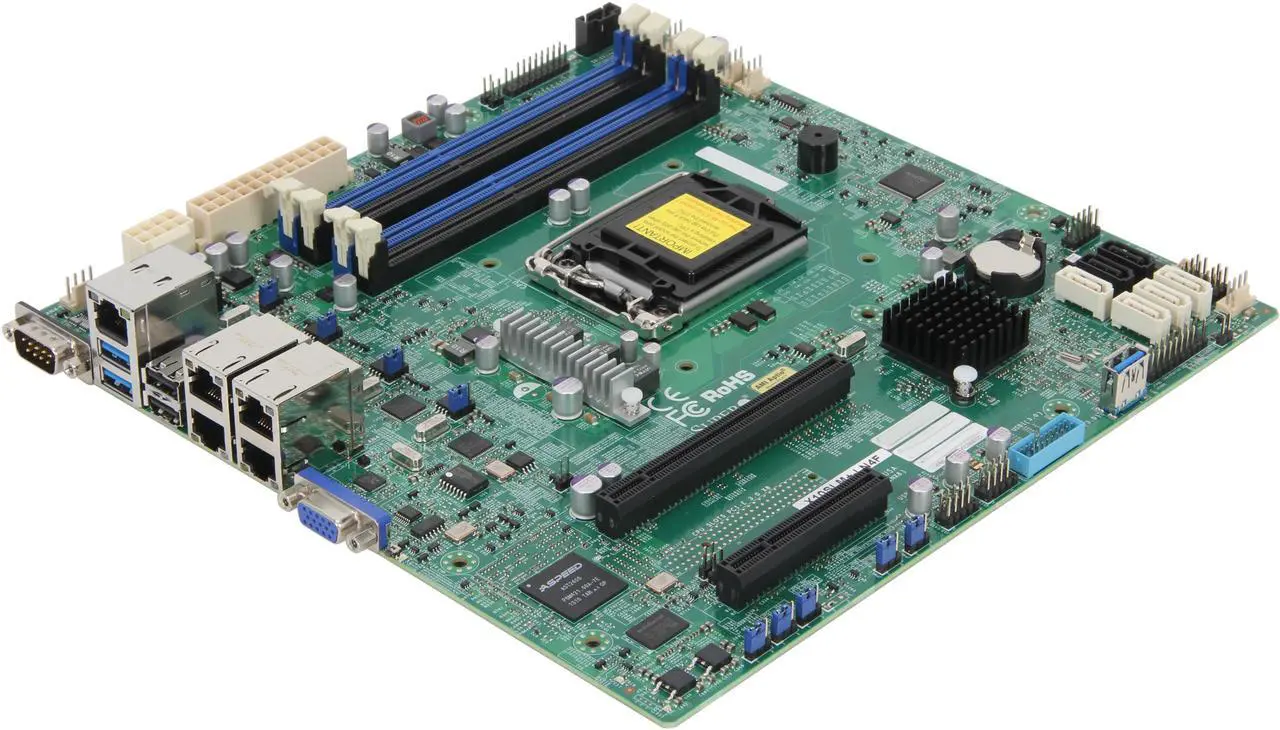 SUPERMICRO MBD-X10SLM+LN4F-O Micro ATX Server Motherboard - Newegg.com