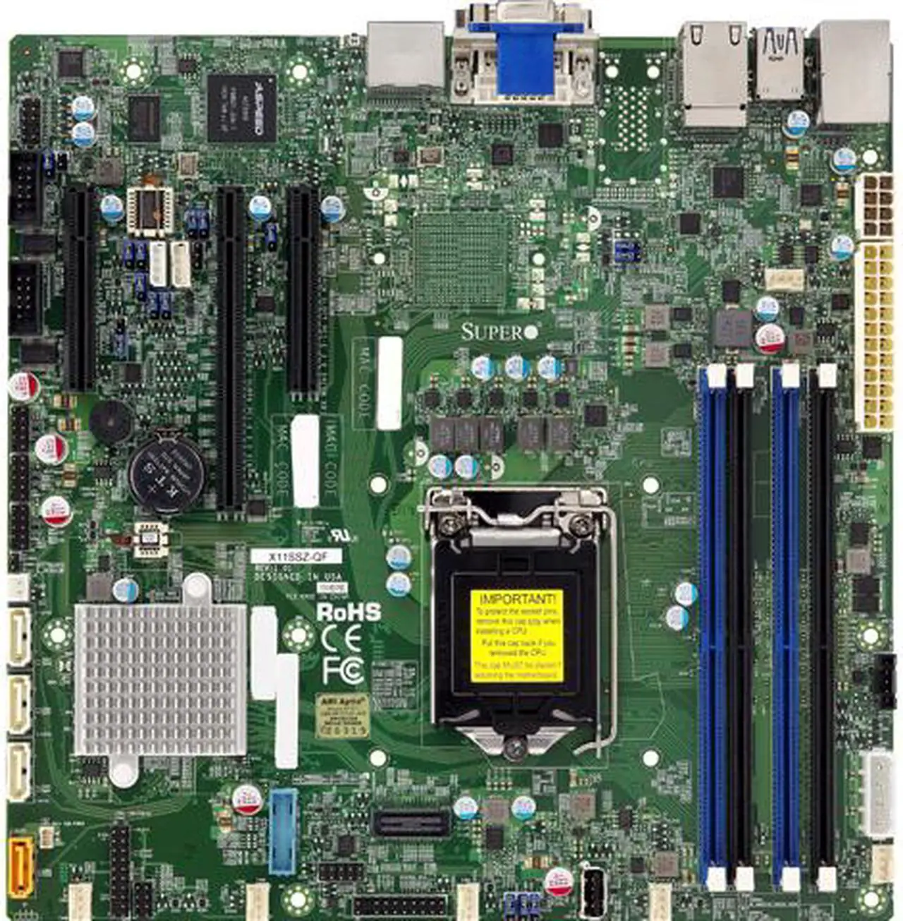 Supermicro X11SSZ-QF Desktop Motherboard - Intel Q170 Chipset - Socket ...