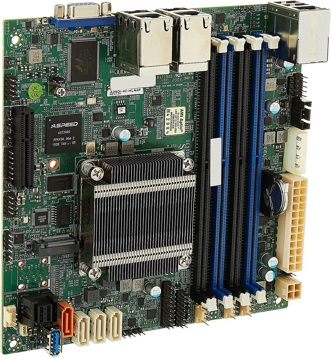 SUPERMICRO MBD-A2SDI-2C-HLN4F-O Mini ITX Server Motherboard - Newegg.com