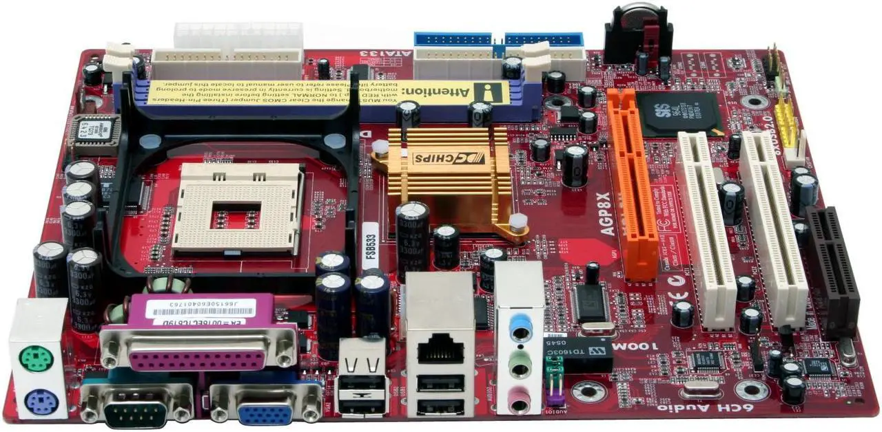 Open Box: PC CHIPS M963GV V3.3A Socket 478 Micro ATX Intel Motherboard ...
