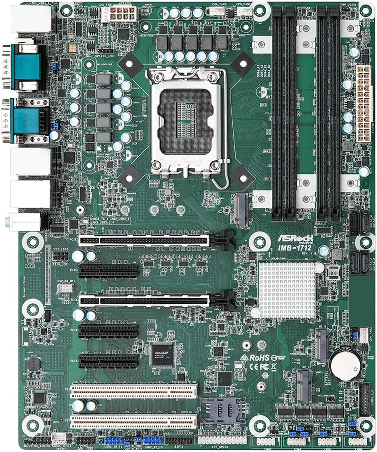 ASRock Industrial IMB-1712 Intel® Q670 Dual LAN TPM2.0 Triple Display LGA 1700 ATX Motherboard ...