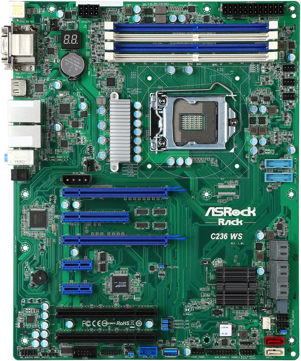 ASRock Rack C236 WS ATX Server Motherboard LGA 1151 Intel C236 - Newegg.com