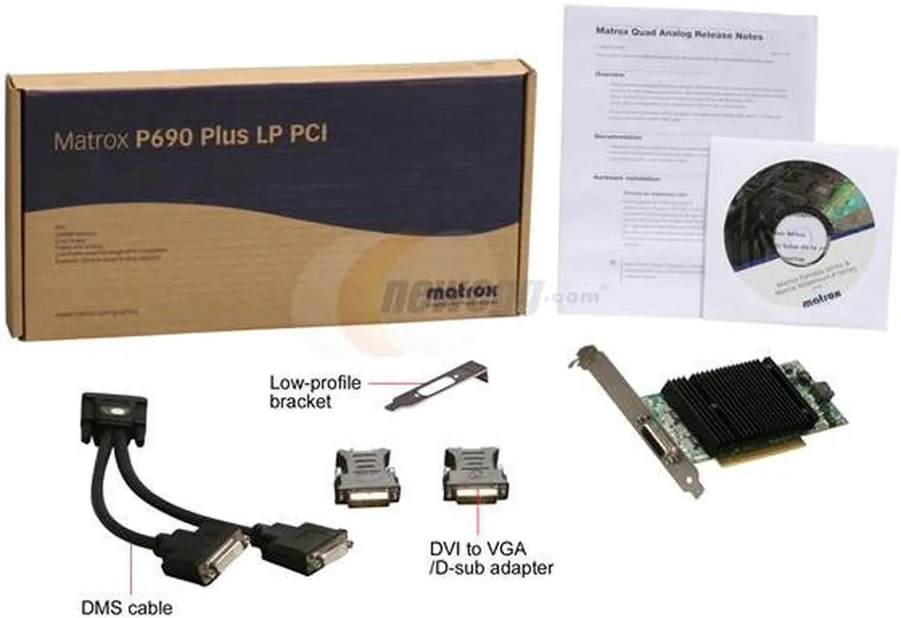 Matrox Millennium P690 P69-MDDP256LAUF 256MB DDR2 PCI Low Profile ...