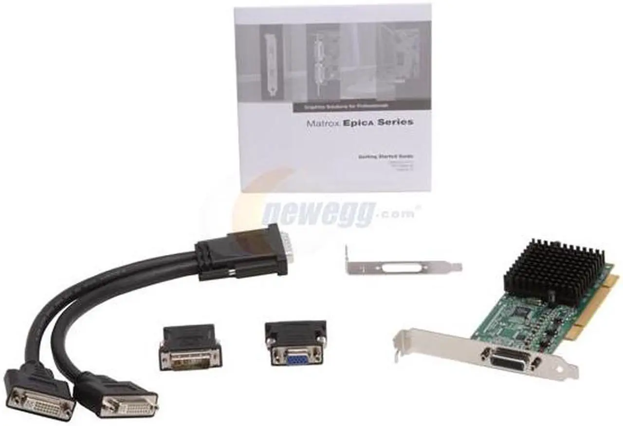 Matrox EpicA TC2-Lite EPI-TC2P64LPAF 64MB PCI Low Profile Graphics Card ...