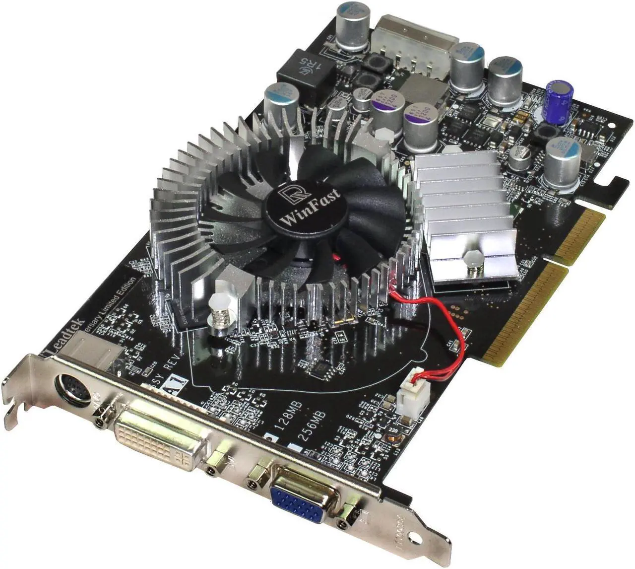 Leadtek A6600 GT TDH GeForce 6600GT 128MB 128-bit GDDR3 AGP 4X/8X Video ...