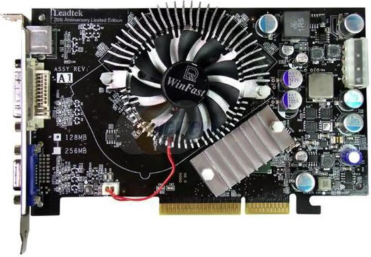 Leadtek A6600 GT TDH GeForce 6600GT 128MB 128-bit GDDR3 AGP 4X/8X Video ...