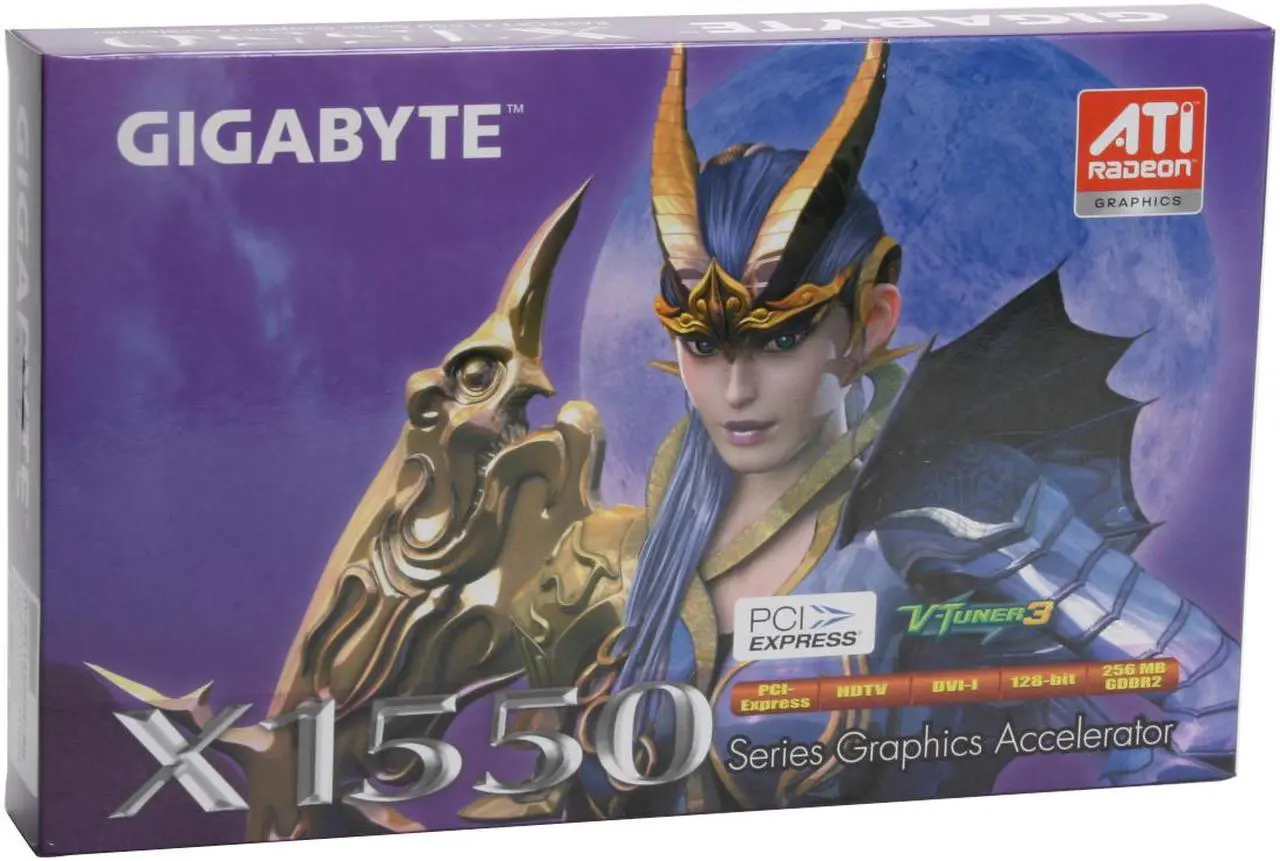 GIGABYTE Radeon X1550 Graphics Card GV-RX155256D-RH - Newegg.com