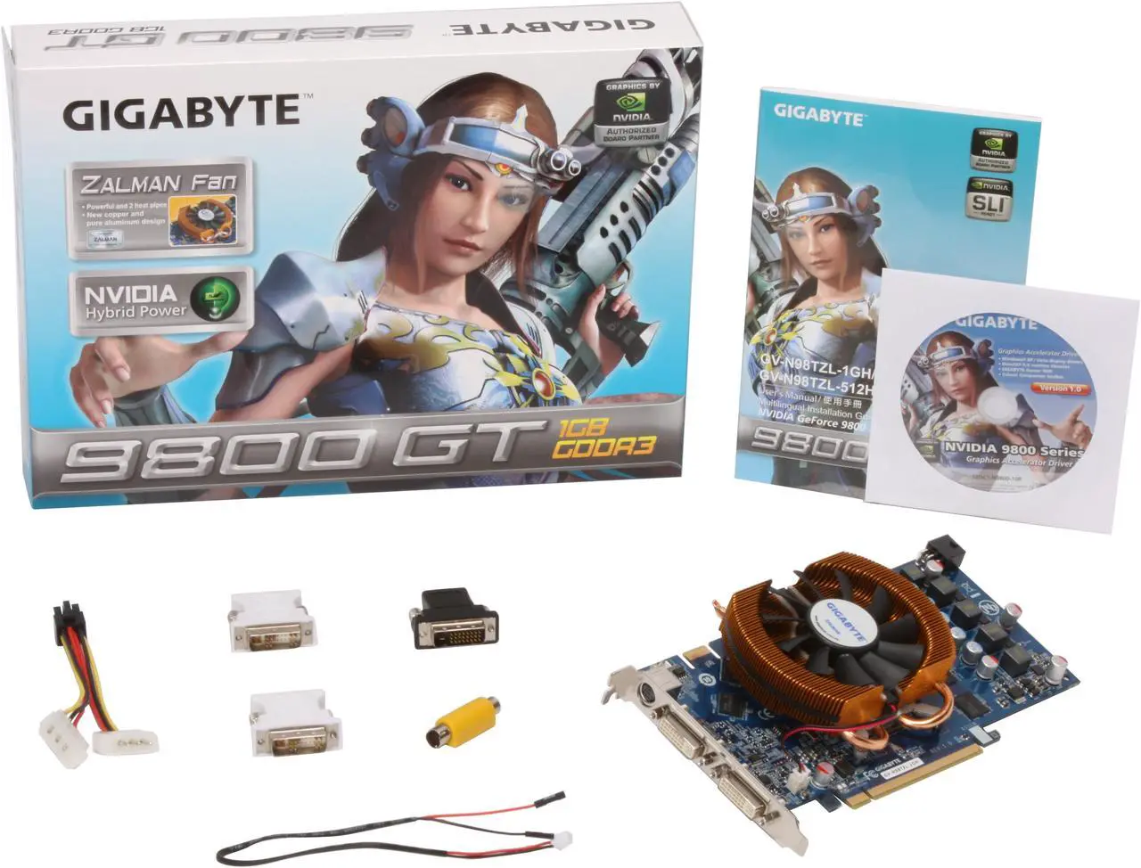 GIGABYTE GeForce 9800 GT Graphics Card GV-N98TZL-1GH - Newegg.com