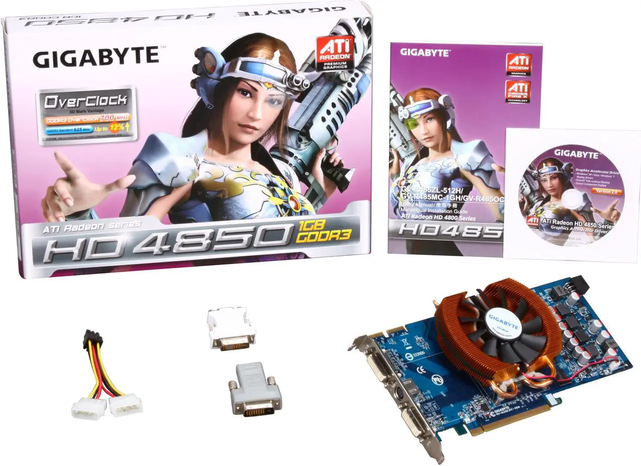 GIGABYTE Radeon HD 4850 Graphics Card GV-R485OC-1GH - Newegg.com