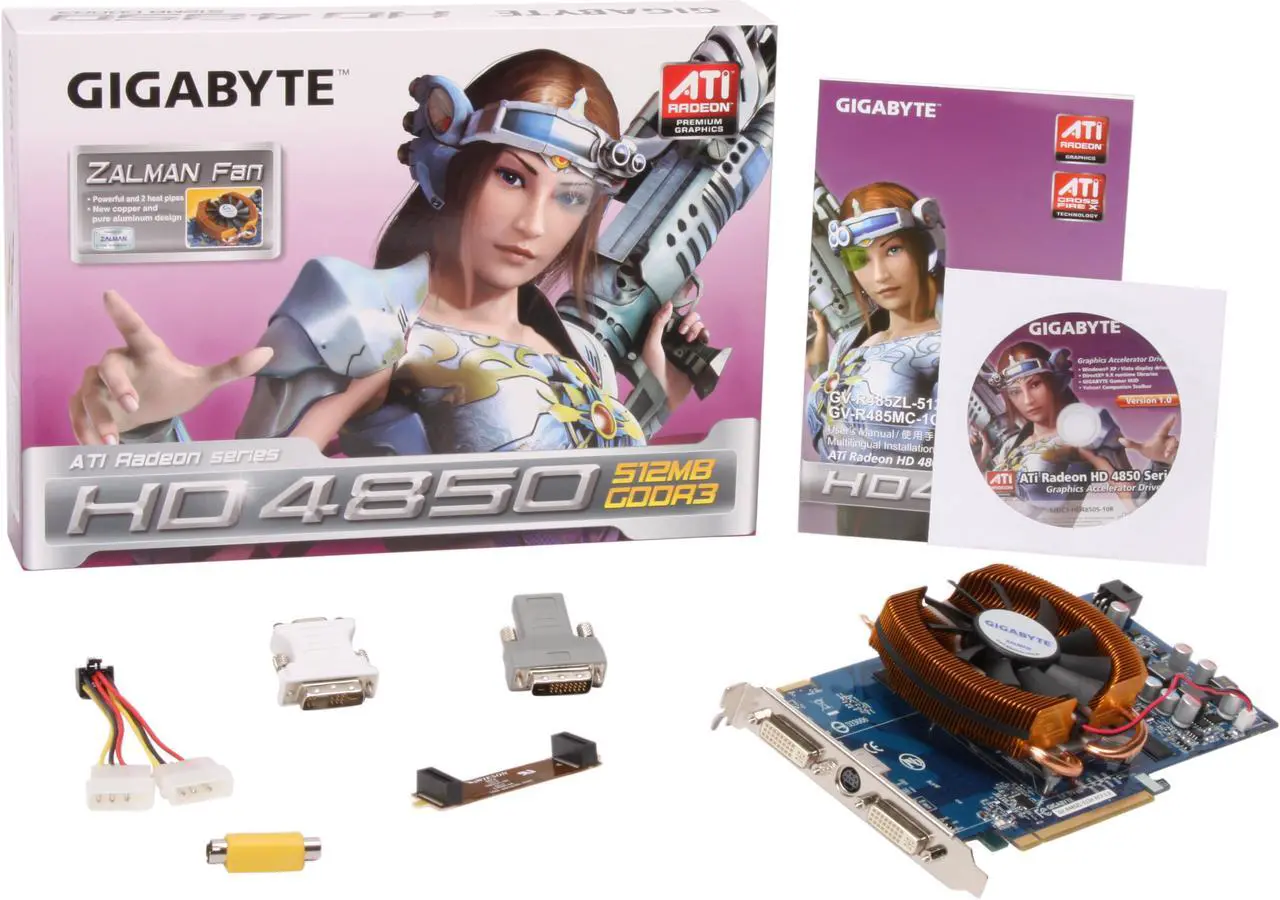GIGABYTE Radeon HD 4850 Graphics Card GV-R485ZL-512H - Newegg.com