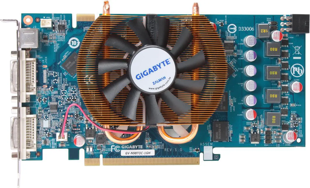 GIGABYTE GeForce 9800 GT Graphics Card GV-N98TOC-1GH - Newegg.com
