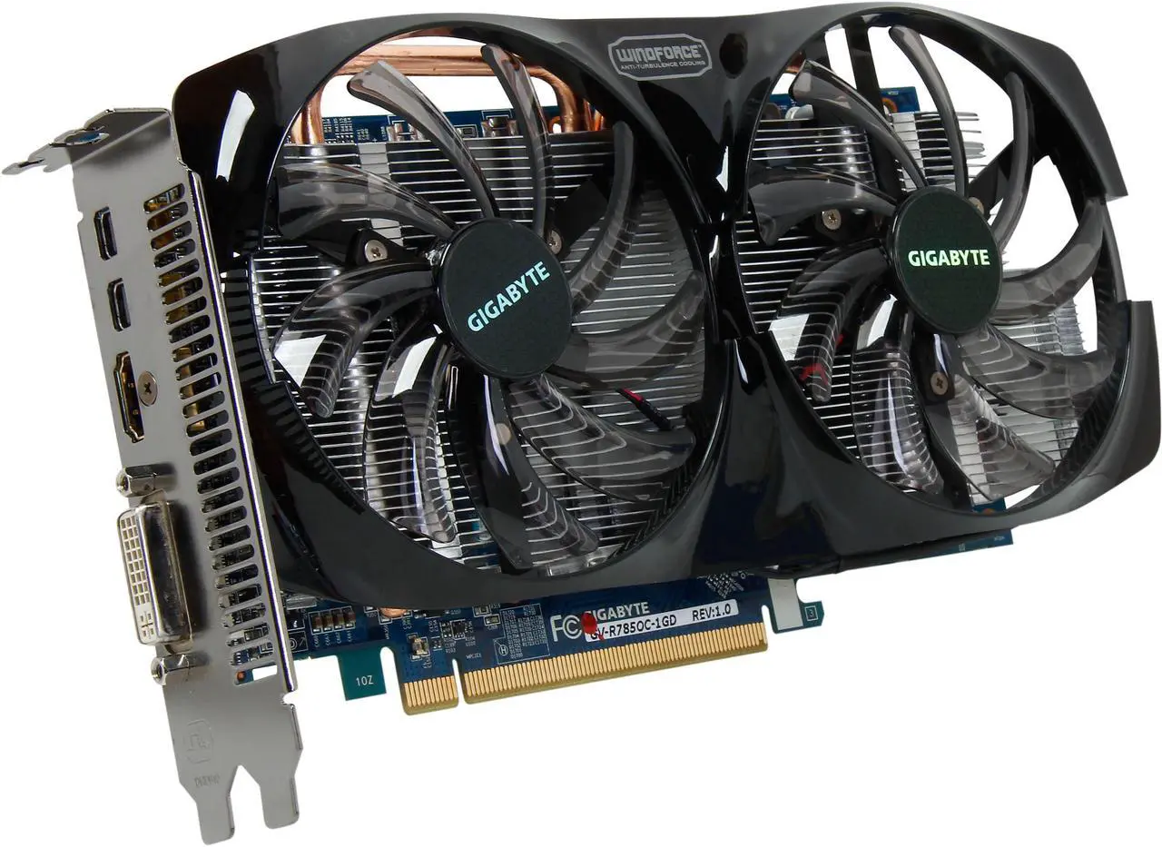 Refurbished: GIGABYTE Radeon HD 7850 Graphics Card GV-R785OC-1GD ...