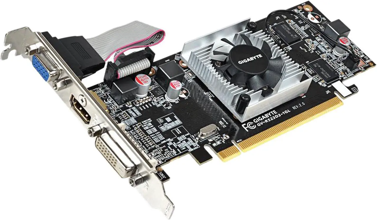 Gigabyte Ultra Durable 2 GV-R523D3-1GL (rev. 2.0) Radeon R5 230 Graphic ...