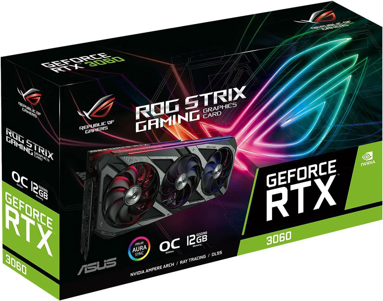 ASUS ROG Strix GeForce RTX 3060 Graphics Card ROG-STRIX-RTX3060-O12G ...