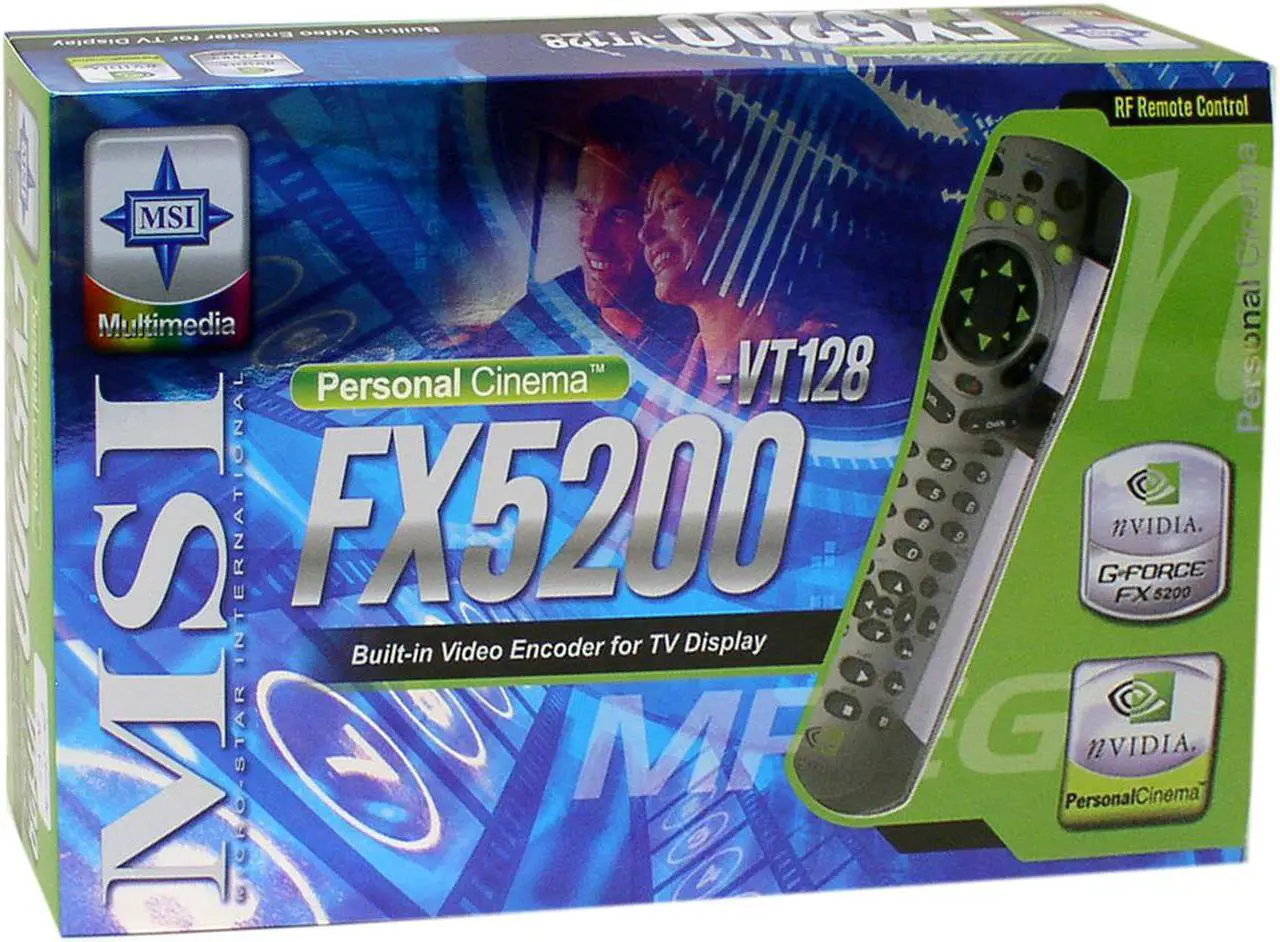 MSI GeForce FX 5200 Video Card Personal Cinema PC5200-VT128 - Newegg.com