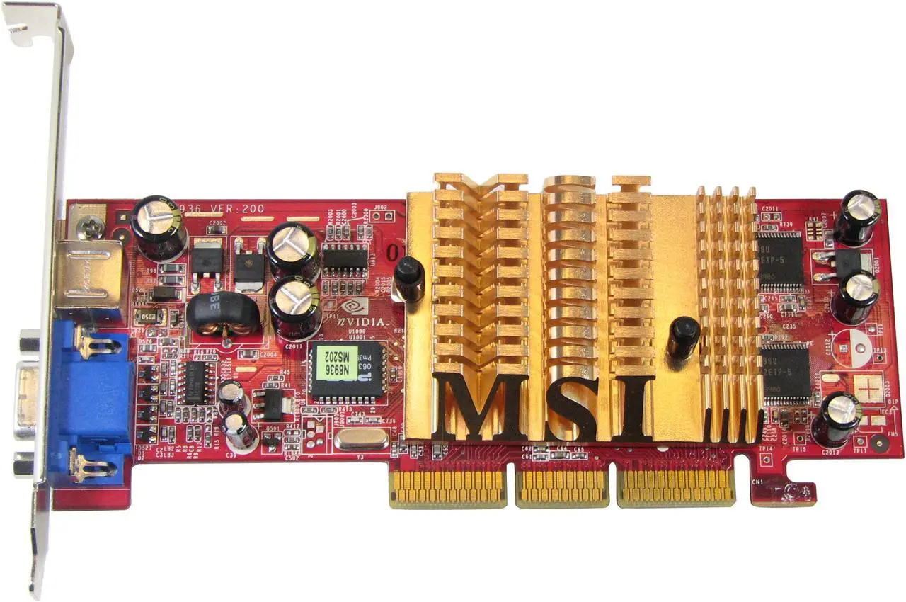 MSI MX4000-T128 GeForce MX4000 128MB 64-bit DDR AGP 4X/8X Low Profile ...