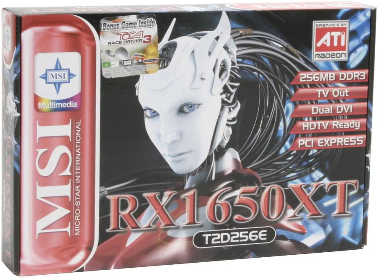 MSI Radeon X1650XT Graphics Card RX1650XT-T2D256E - Newegg.com