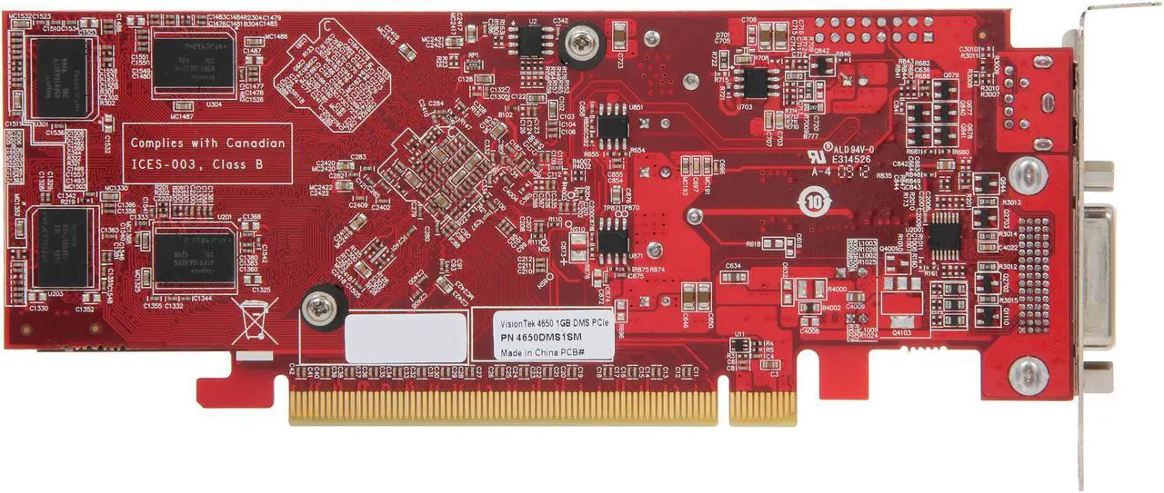 Visiontek Radeon HD 4650 SFF 1GB DDR2 DMS59 (2 x DVI-I, TV Out) w/ 2 x ...