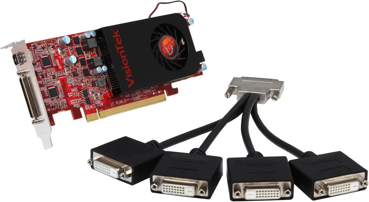Visiontek Radeon HD 7750 SFF 1GB DDR3 5M VHDCI (4 x DVI-D, Mini DP ...