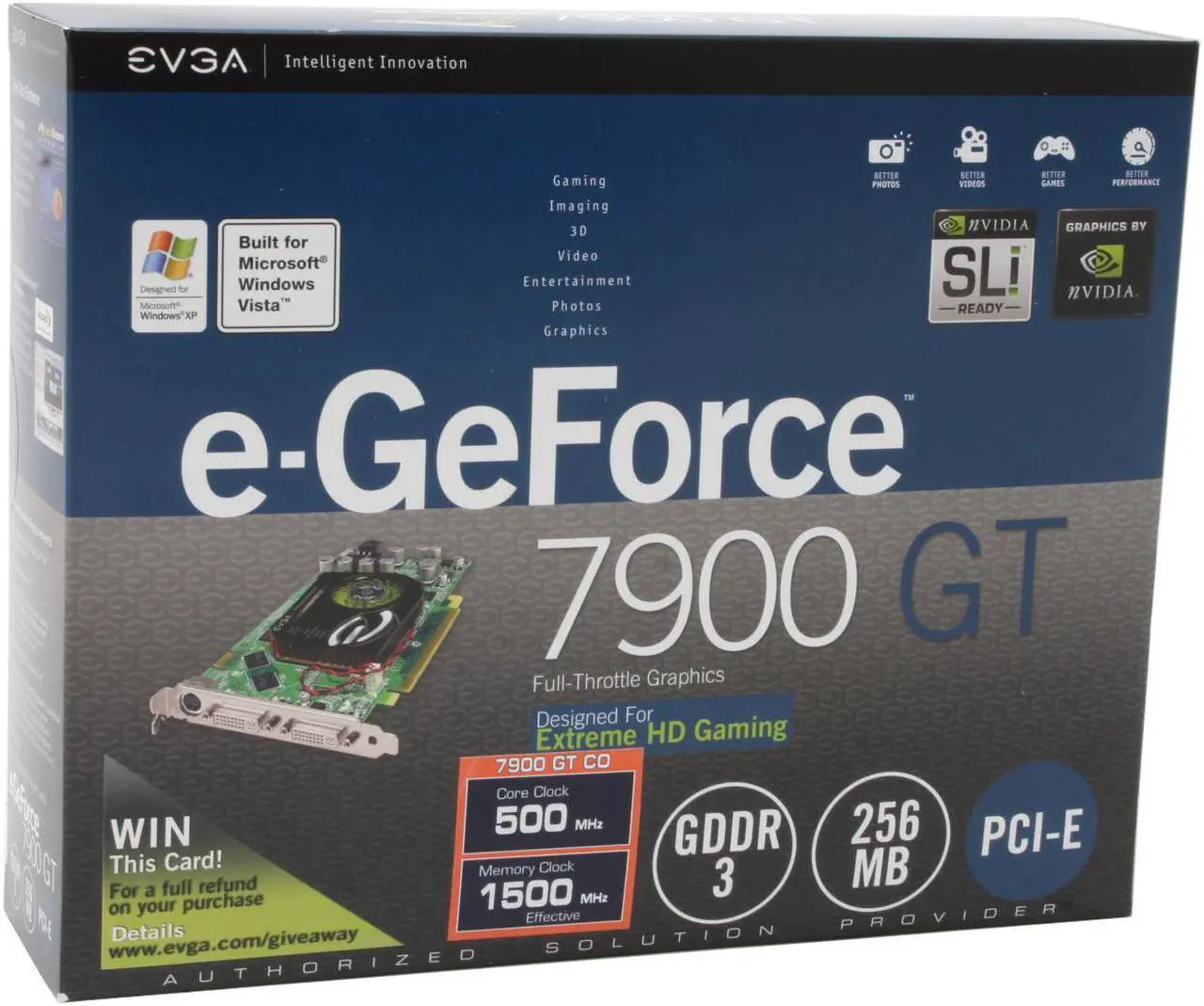 EVGA 256-P2-N563-AX GeForce 7900GT 256MB 256-bit GDDR3 PCI Express x16 ...
