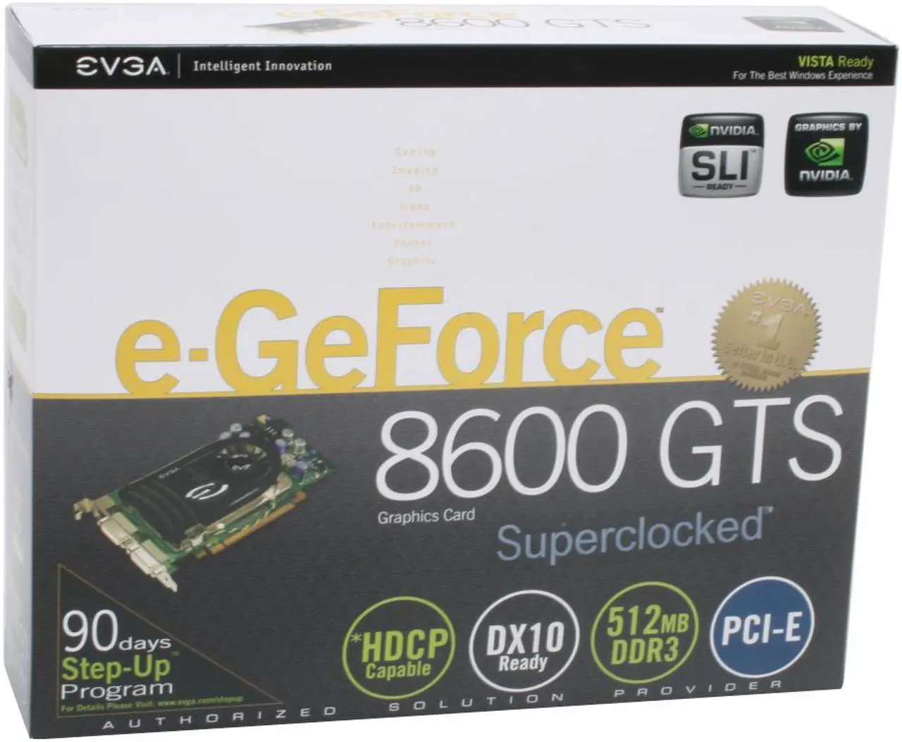 EVGA 512-P2-N775-AR GeForce 8600GTS 512MB 128-bit GDDR3 PCI Express x16 ...