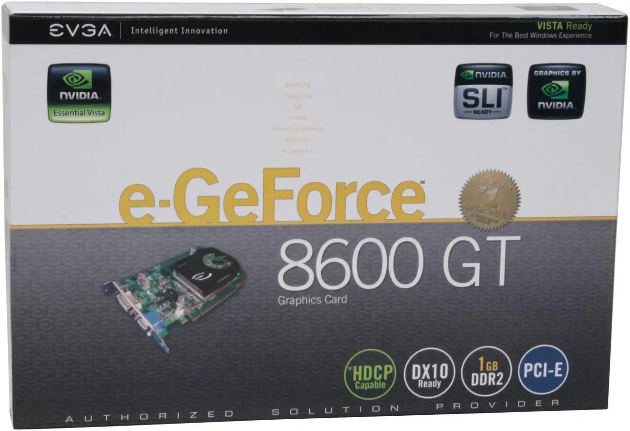 EVGA GeForce 8600 GT Graphics Card 01G-P2-N795-TR - Newegg.com