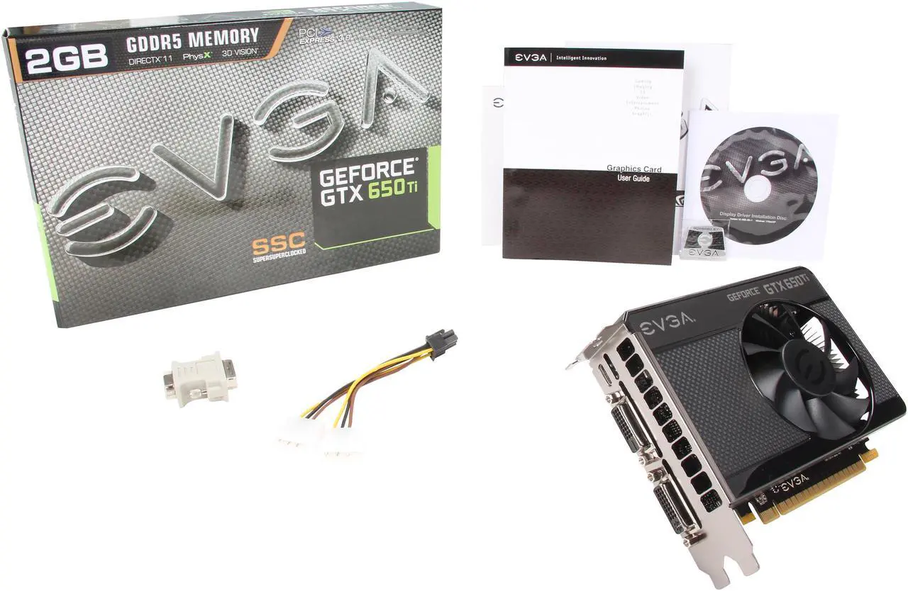 Used - Very Good: EVGA SSC GeForce GTX 650 Ti Graphics Card 02G-P4-3653 ...
