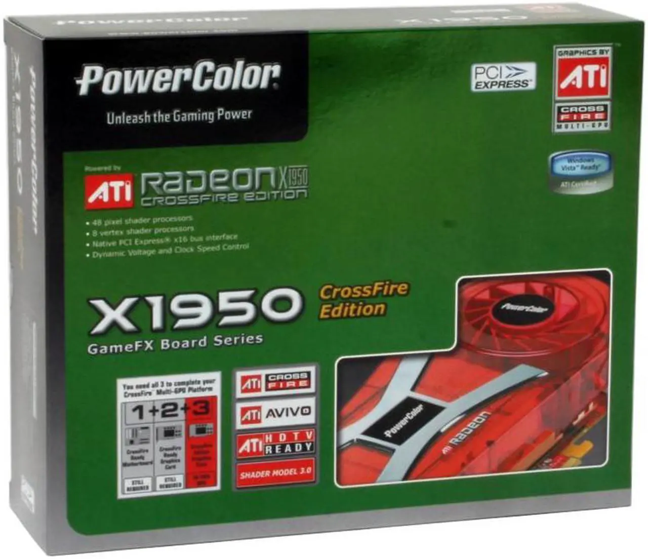 POWERCOLOR X1950 CROSSFIRE Radeon X1950 CrossFire Edition 512MB 256-bit ...