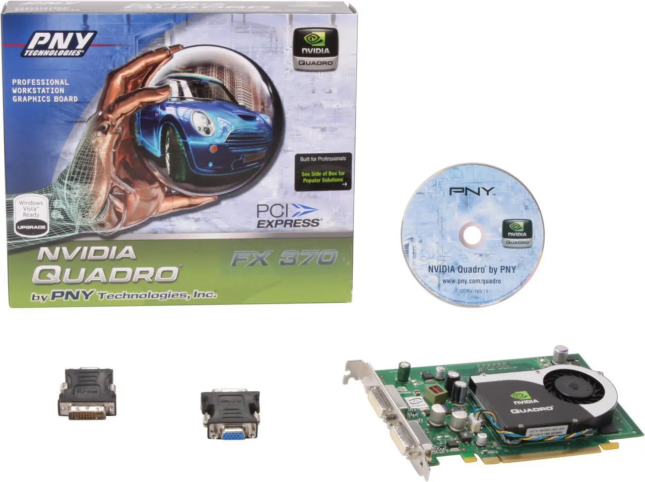 PNY Quadro FX 370 VCQFX370-PCIE-PB 256MB 64-bit GDDR2 PCI Express x16 ...