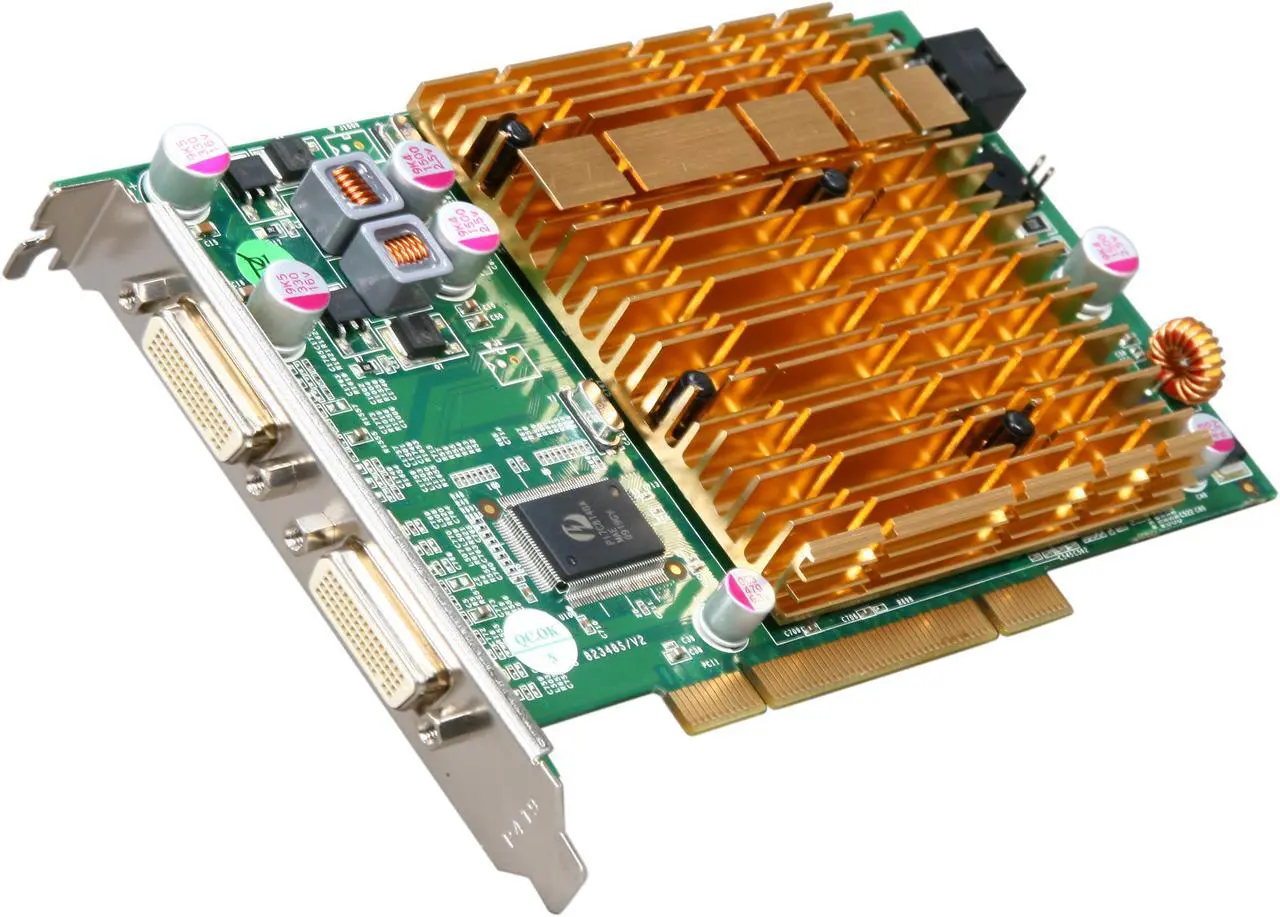 JATON VIDEO-348PCI-Quad GeForce 6200 4 VGA outputs 512MB DDR2 Per GPU ...