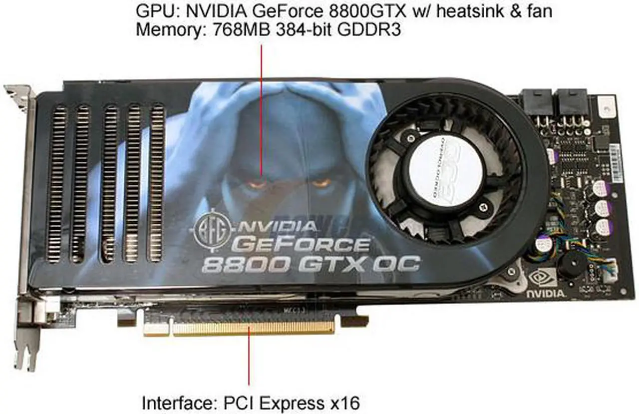 BFG Tech GeForce 8800 GTX Graphics Card BFGR88768GTXOC2E - Newegg.com