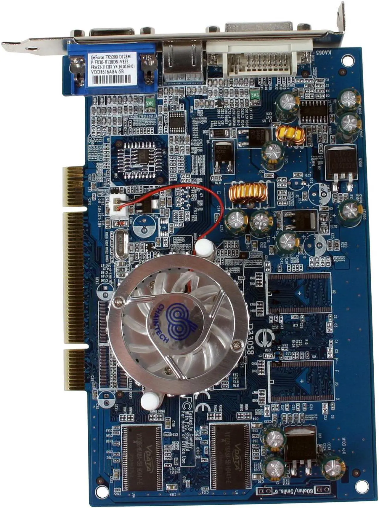 CHAINTECH P-FX20 128MB GeForce FX 5200 128MB 64-bit DDR PCI Video Card ...