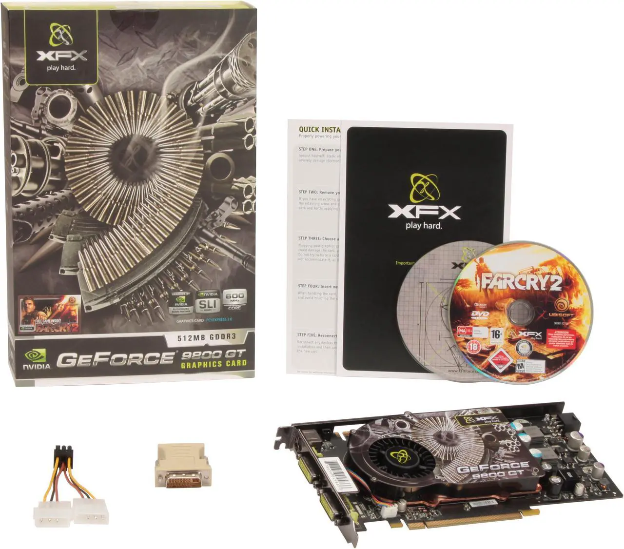 XFX GeForce 9800 GT Video Card PVT98GYDF4 - Newegg.com