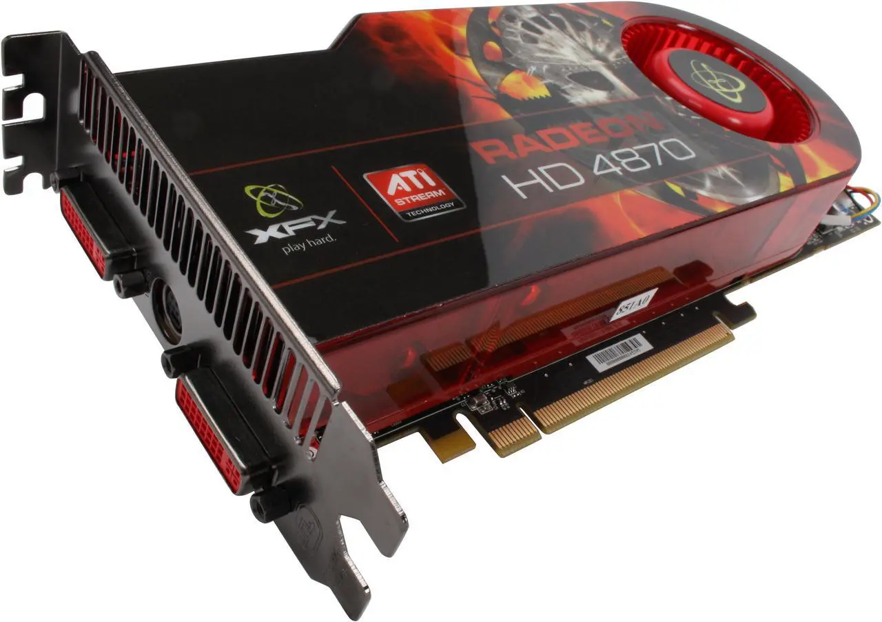 XFX HD-487A-ZDDC Radeon HD 4870 XXX 1GB 256-bit GDDR5 PCI Express 2.0 x16 HDCP Ready CrossFire ...