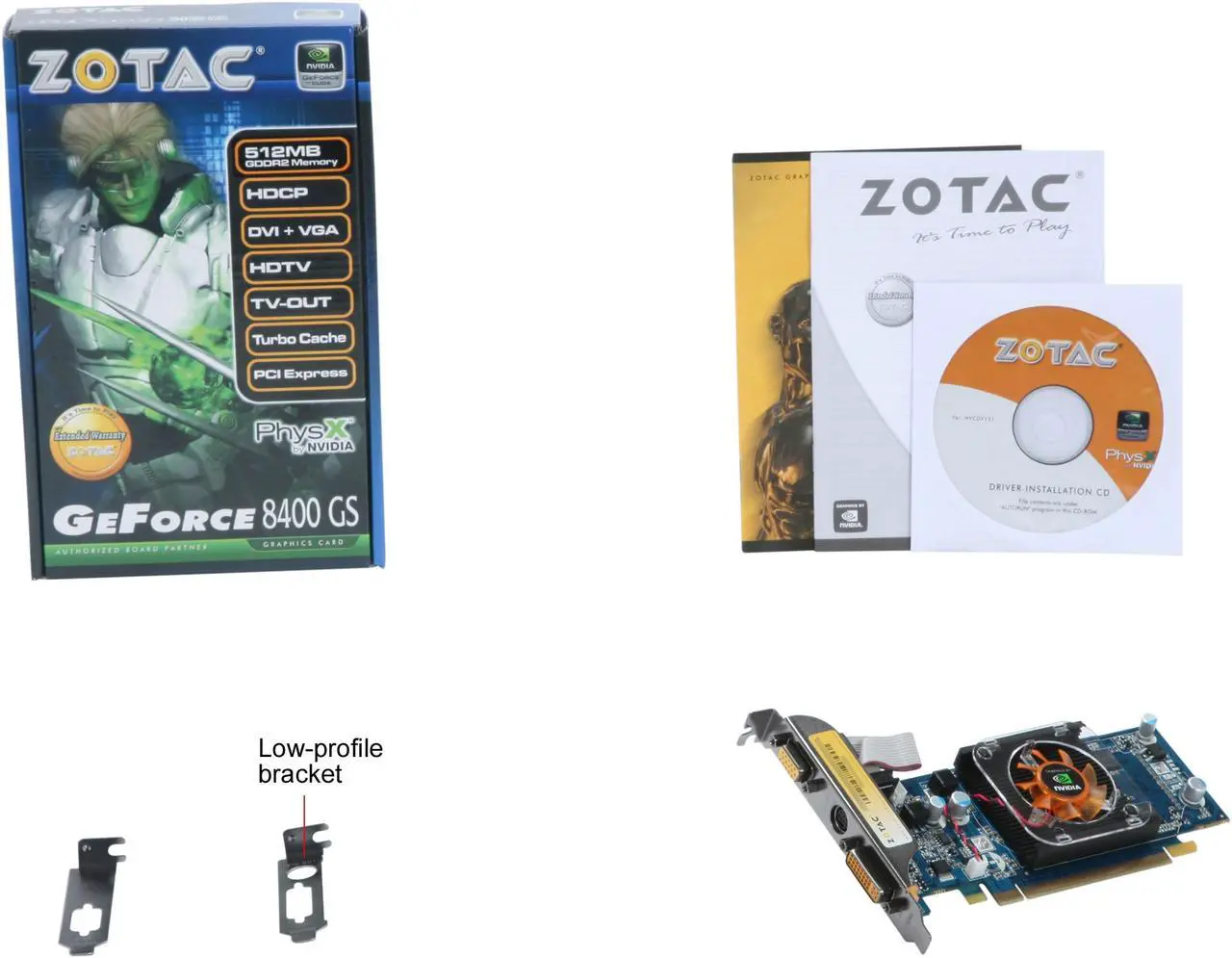 ZOTAC GeForce 8400 GS Video Card ZT-84MEH3P-FSL - Newegg.com