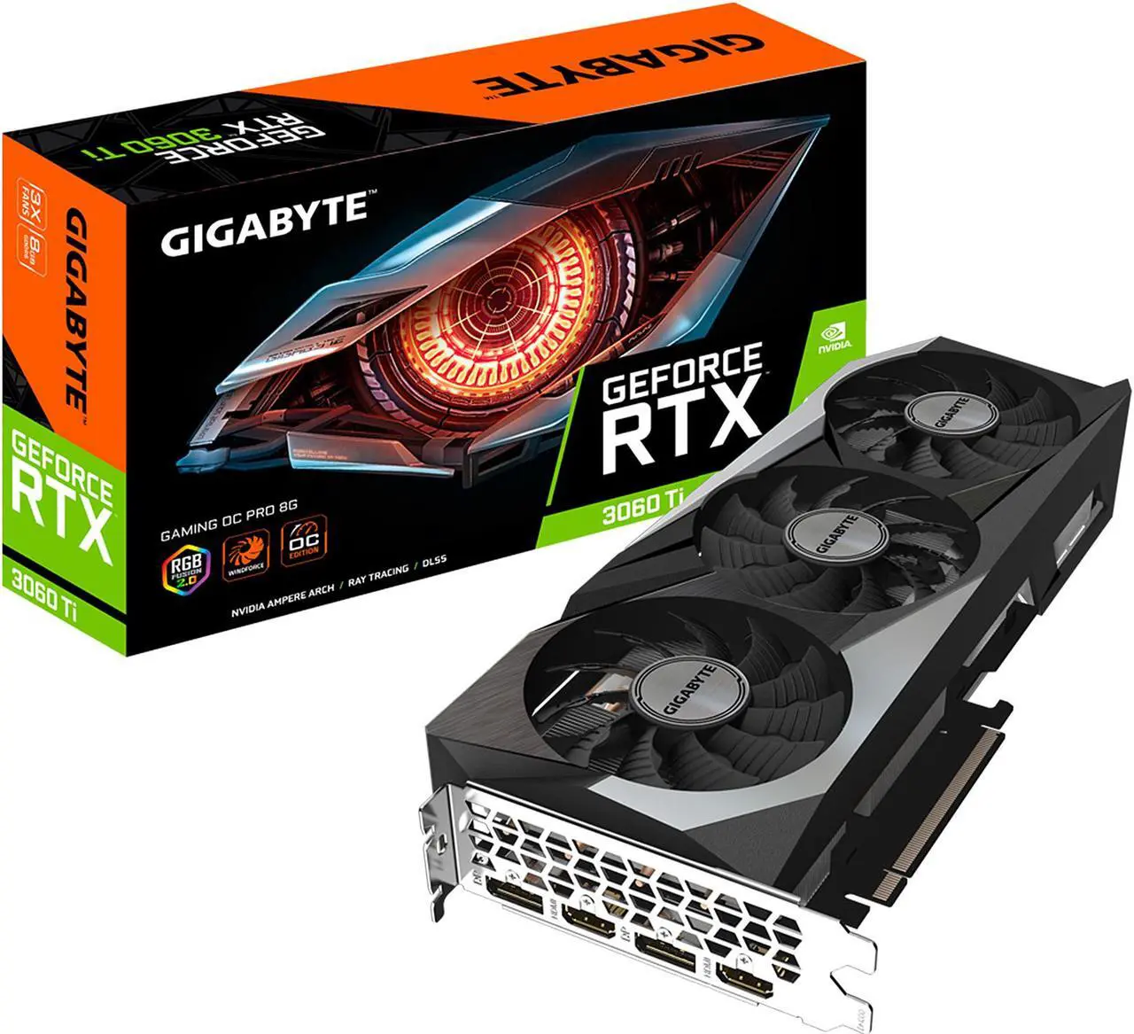 GIGABYTE GeForce RTX 3060 Ti GAMING OC PRO 8GB Video Card, GV ...