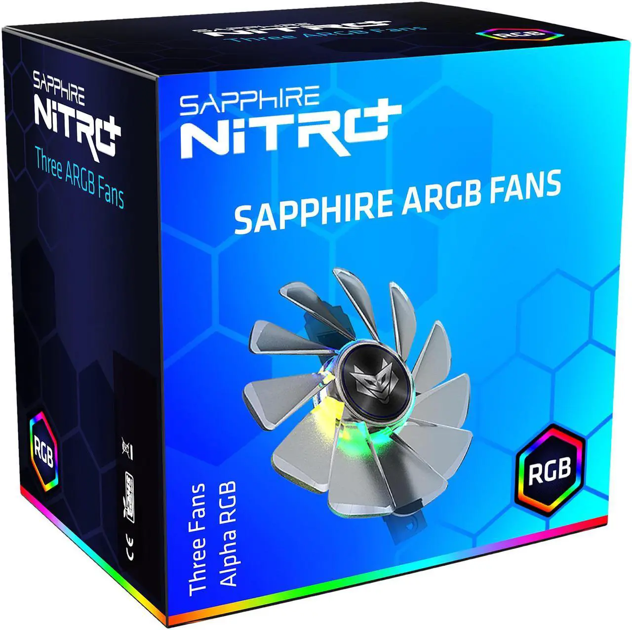 SAPPHIRE ARGB Fan Set (3 ARGB) for Nitro+ RX 5700 Series Model 4N004-03 ...