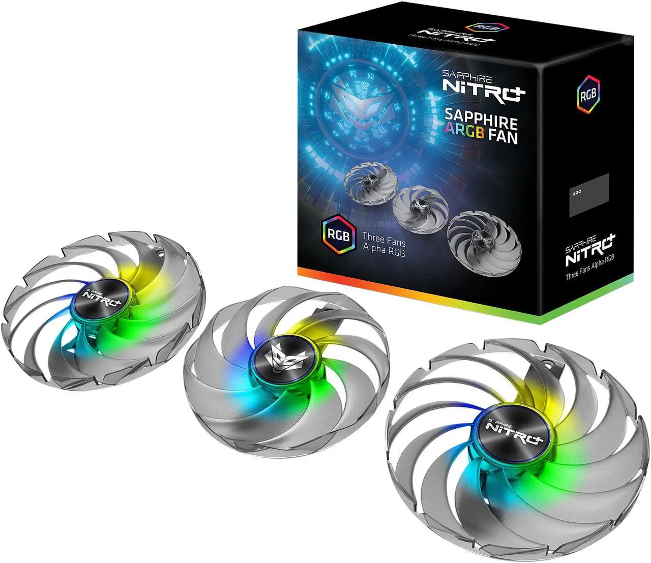 SAPPHIRE NITRO RX 6000 Series ARGB Fans (3 IN 1) Model 4N004-06-20G ...