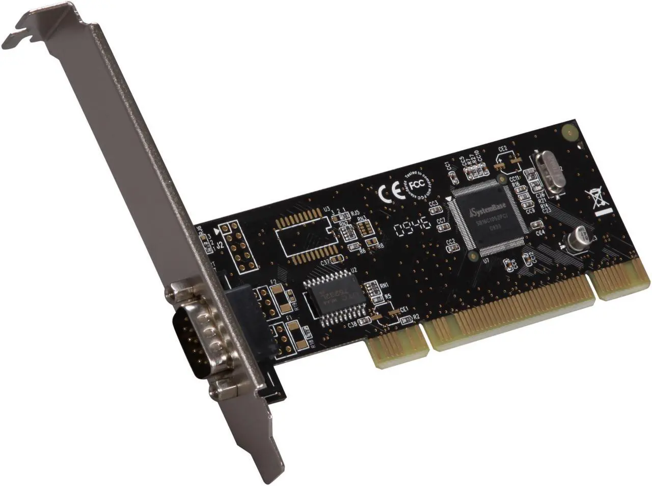 SYBA PCI 1-Port Serial DB9 RS232 Card with Low Profile Bracket - RoHS ...