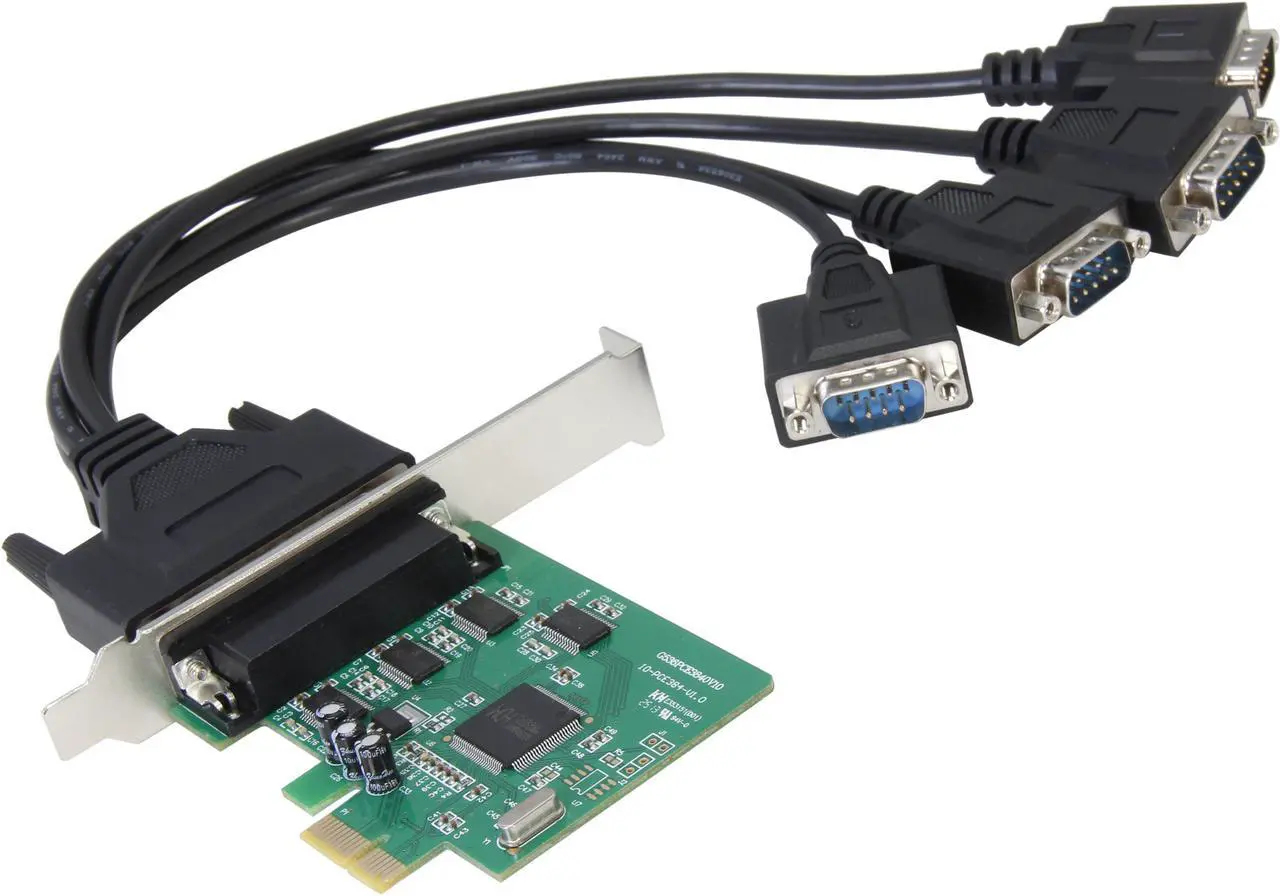 SYBA 4 Serial Ports PCI-e Controller Card, w/ Fan-out Cable, Low ...