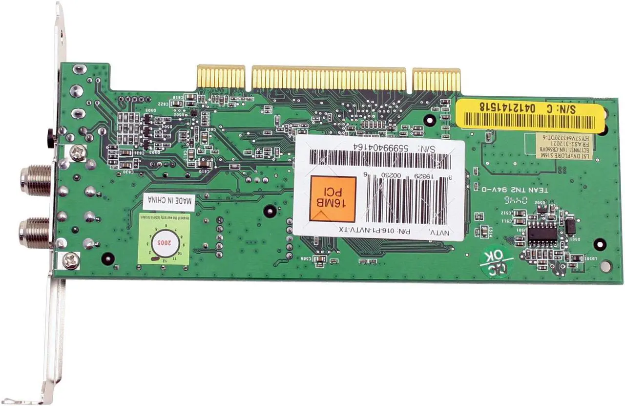 eVGA NVTV TV Tuner 16M SDR PCI TV Tuner Card 016-P1-NVTV-TX PCI ...