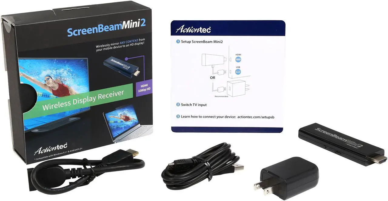 Actiontec ScreenBeam Mini2 (SBWD60A01) Wireless Display Receiver ...