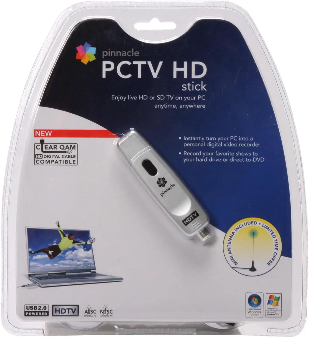 Pinnacle ATSC/NTSC Ultra-portable USB TV Tuner PCTV HD Stick USB 2.0 ...