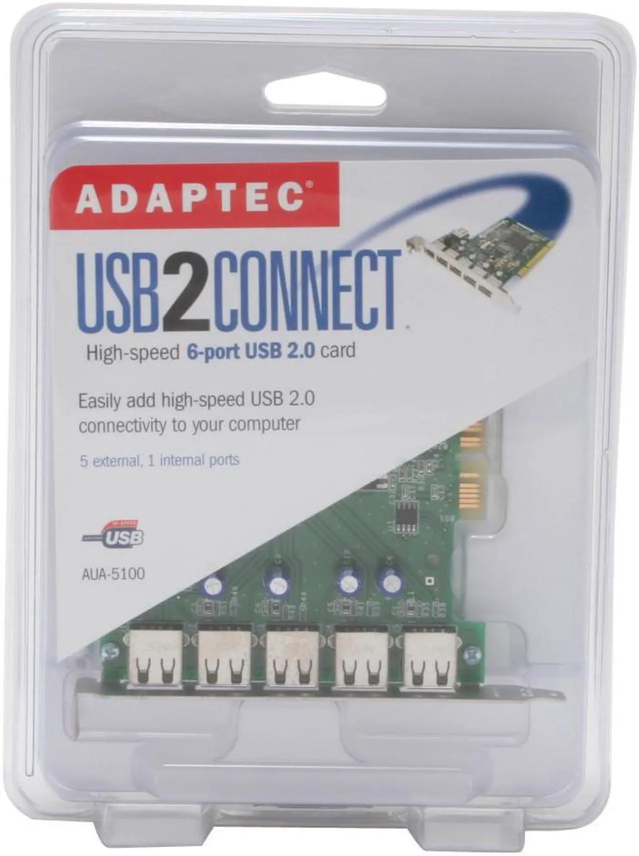 Adaptec High-speed ultra-flexible 6-port USB 2.0 card Model 2126500-R ...