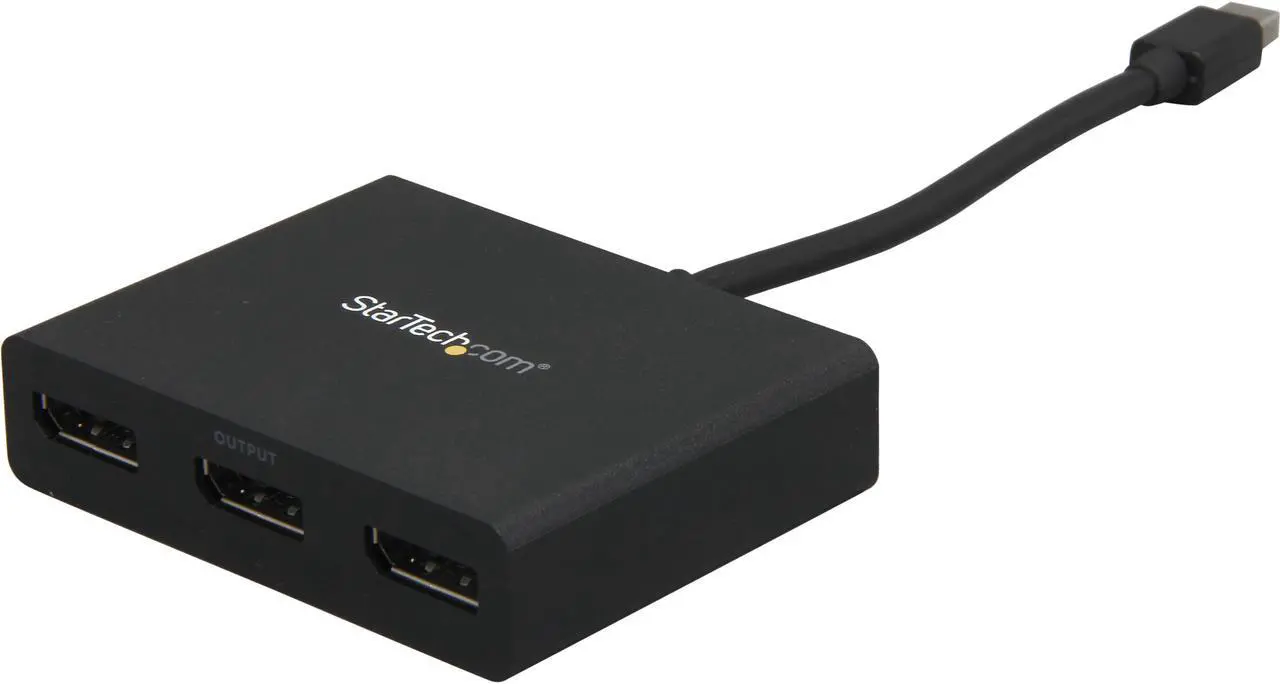 StarTech.com MSTMDP123DP Mini DisplayPort 1.2 to Triple Head DisplayPort Multi Monitor MST Hub ...