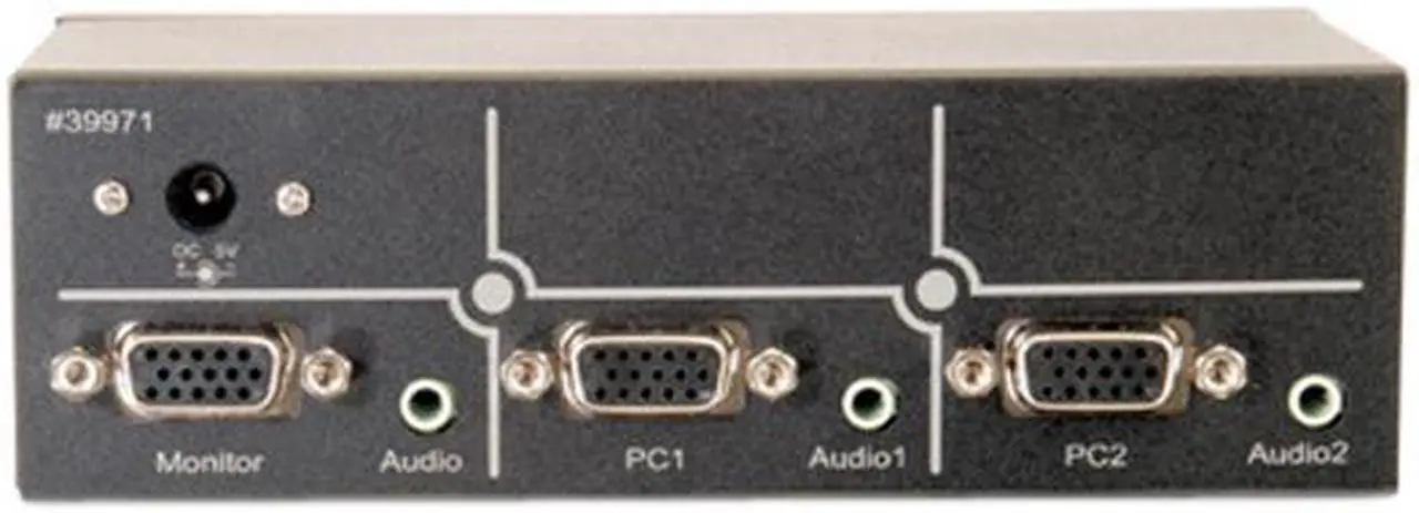 C2G TruLink 2-Port UXGA Monitor Switcher/Extender with 3.5mm Audio ...