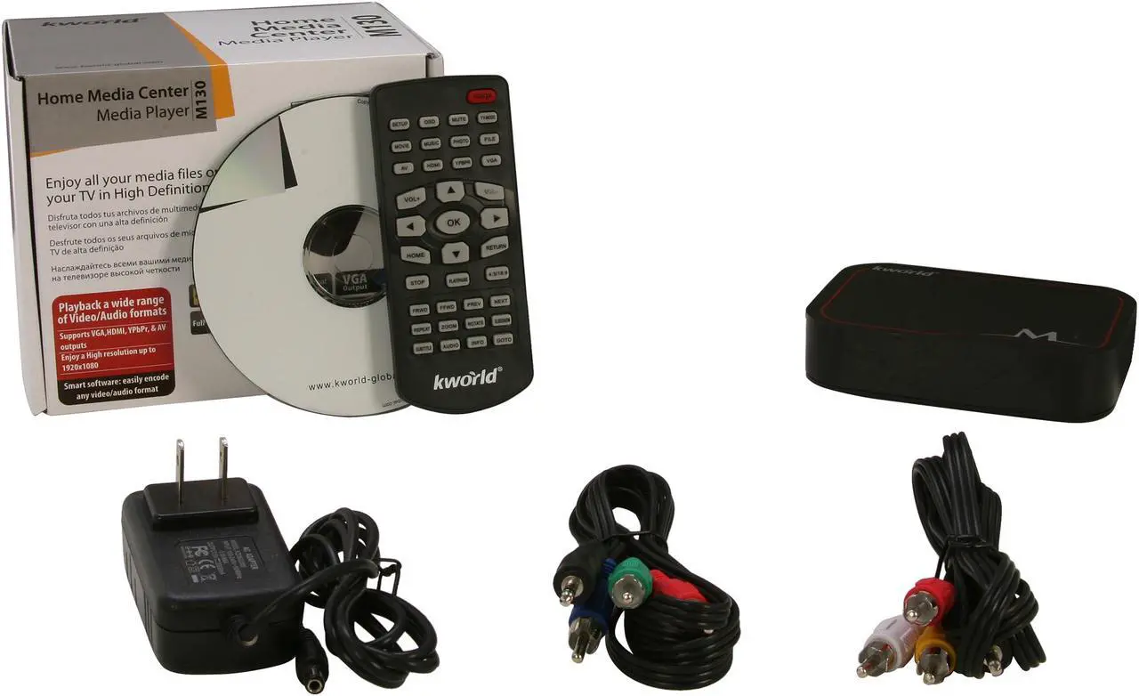 KWorld M130 Media Player - Enjoy All Your Media Files on Your TV in High Definition - Newegg.com